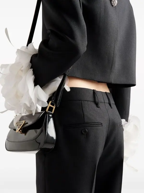 Prada Wool Tailored Trousers - Black
