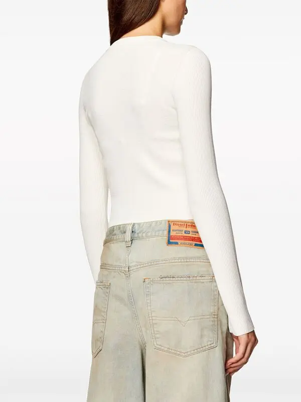 Diesel M-Valary Logo-Plaque Top - White - 49% Off | Editorialist