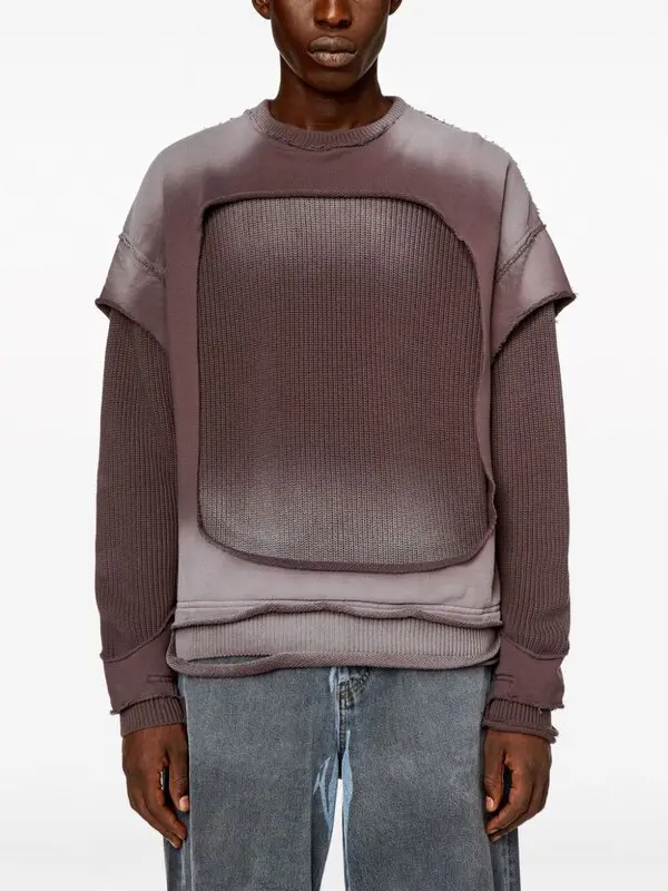 DIESEL® K-osbert Ripped Cotton Sweatshirt