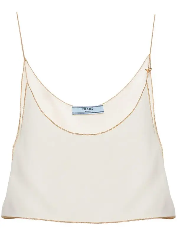 Prada Sablé Cropped Camisole Top
