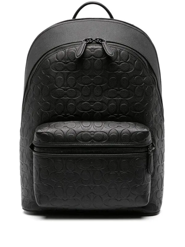 COACH Charter Logo-pattern Leather Backpack