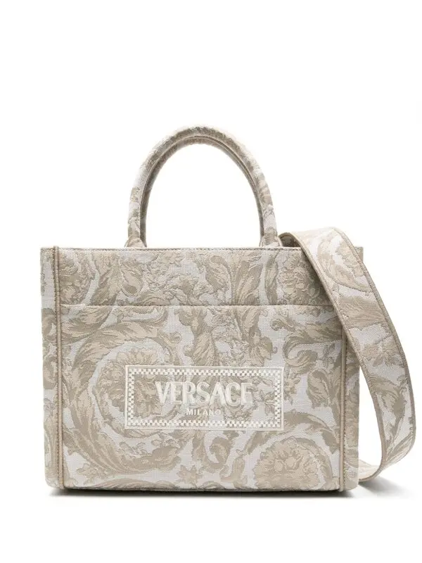 Versace Barocco Athena Small Tote Bag - Neutrals