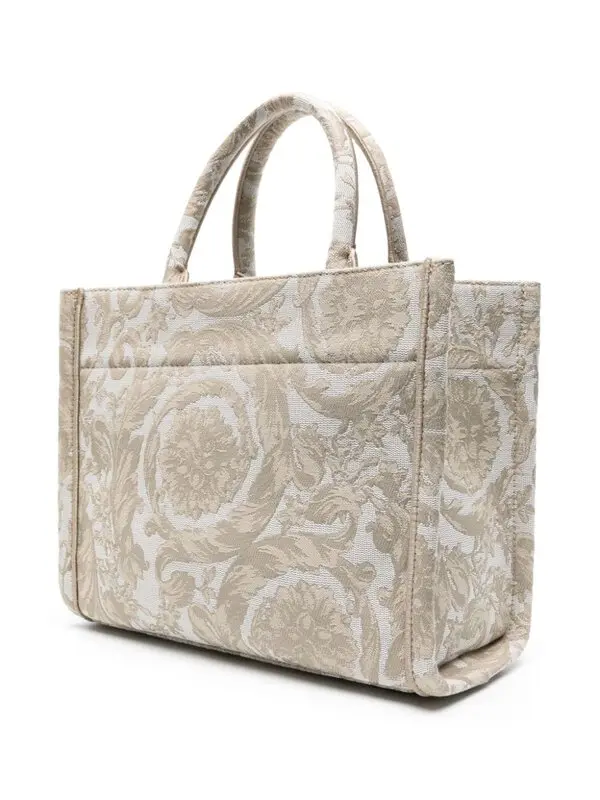 Versace Barocco Athena Small Tote Bag - Neutrals
