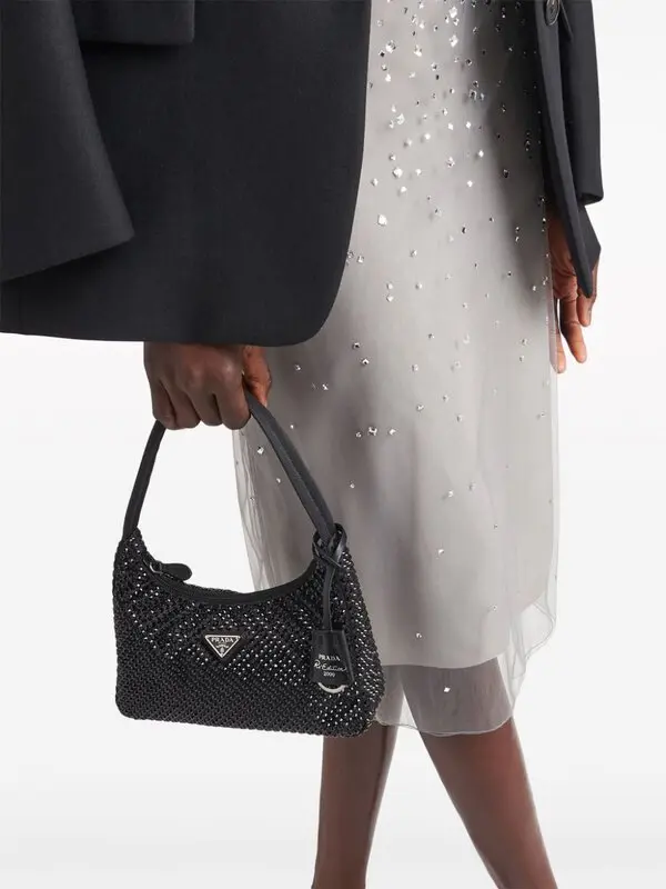 Prada Crystal-embellished Tulle Midi Skirt