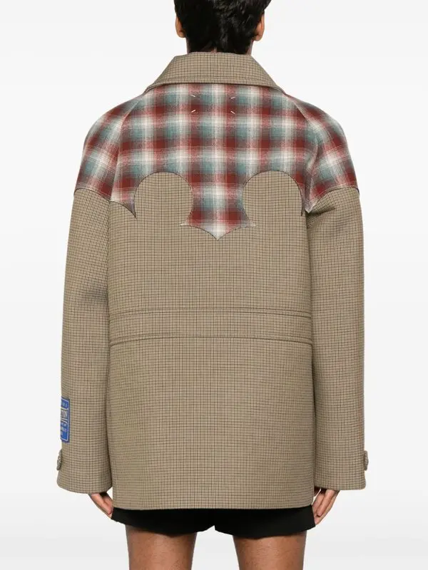 MAISON MARGIELA X Pendleton Décortiqué Plaid-check Oversize Pea Coat