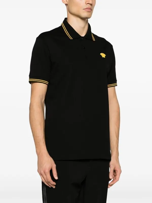 Versace Medusa Polo Shirt Black Editorialist