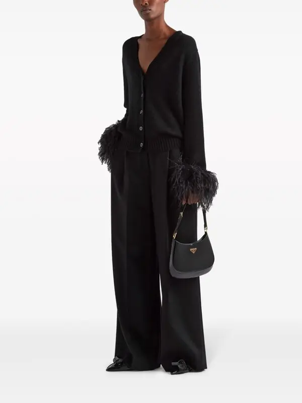 Prada Feather-trim Trousers