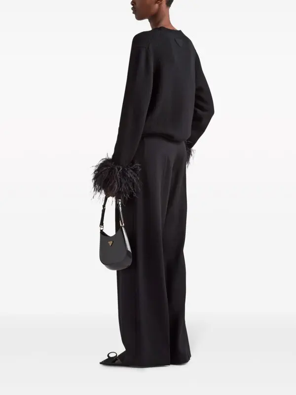 Prada Feather-trim Trousers