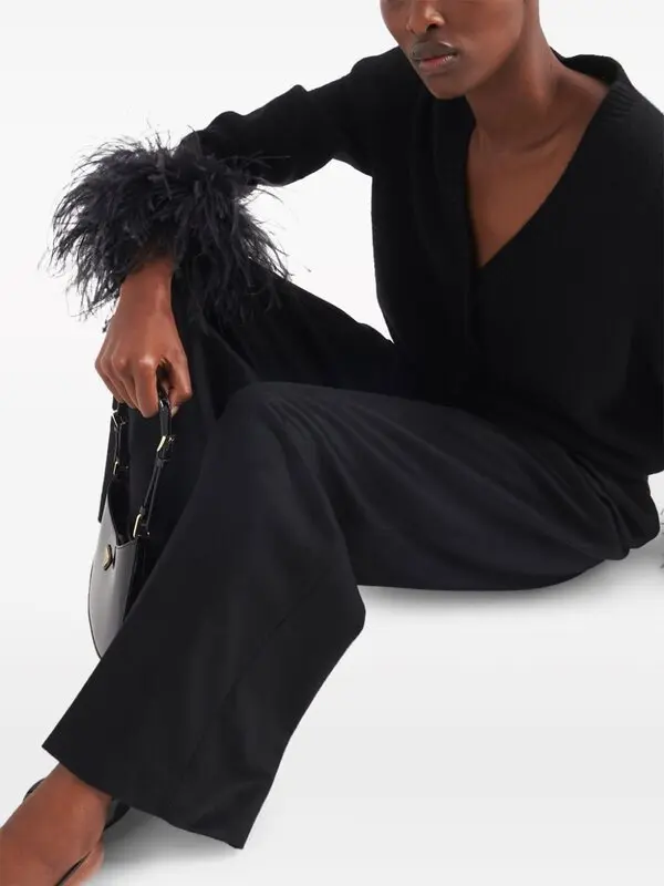 Prada Feather-trim Trousers