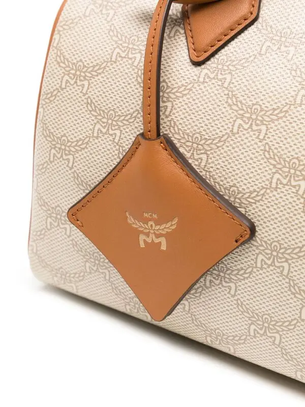 Mcm Small Ella Boston Lauretos Bag - Neutrals