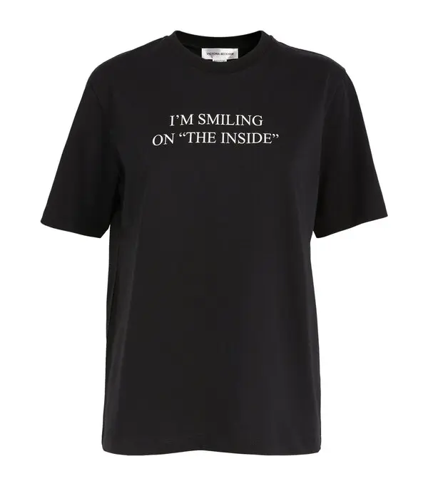 Victoria Beckham Organic Cotton Slogan T-shirt