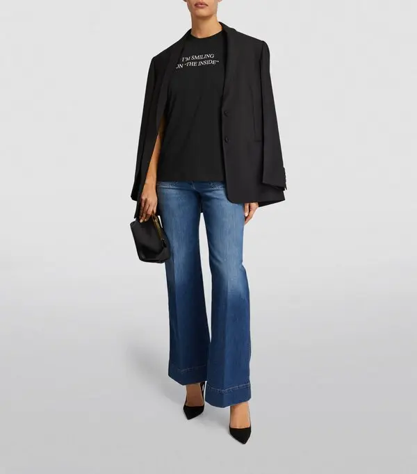 Victoria Beckham Organic Cotton Slogan T-shirt