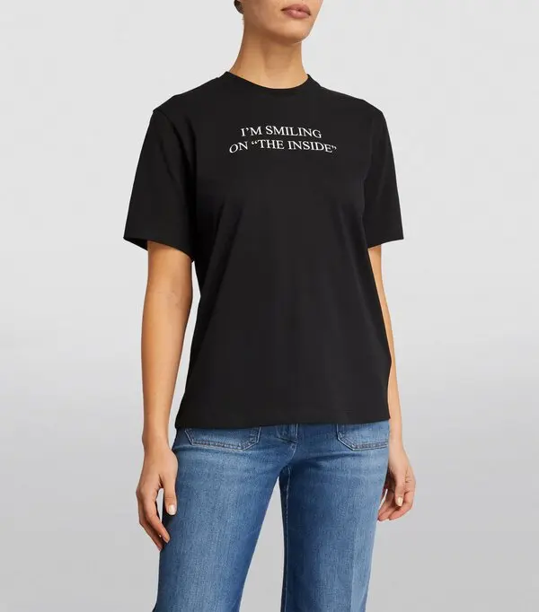Victoria Beckham Organic Cotton Slogan T-shirt