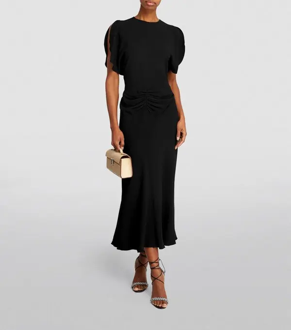 Victoria Beckham Gathered Midi Dress