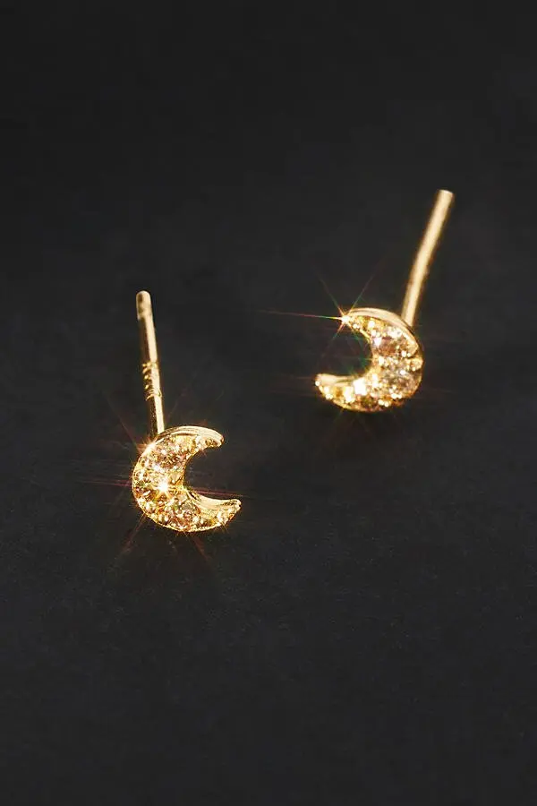 SET & STONES Claro Stud Earrings - Gold