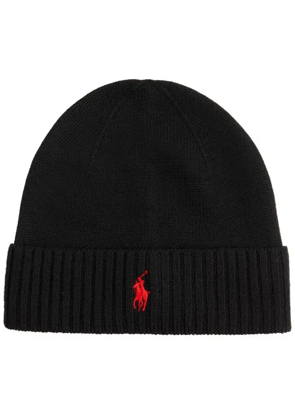 Ralph Lauren Wool Beanie - Black