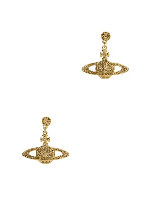 VIVIENNE WESTWOOD Mini Bas Relief Orb Drop Earrings - Gold