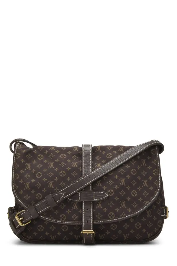 LOUIS VUITTON Monogram Mini Lin Saumur 30 - Brown