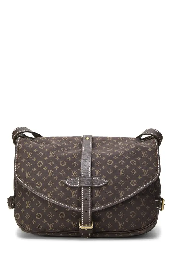 LOUIS VUITTON Monogram Mini Lin Saumur 30 - Brown