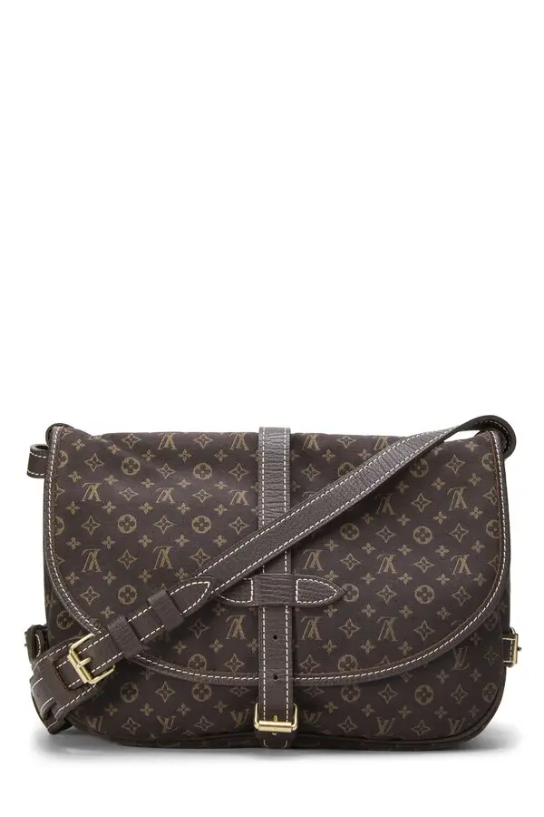 LOUIS VUITTON Monogram Mini Lin Saumur 30 - Brown