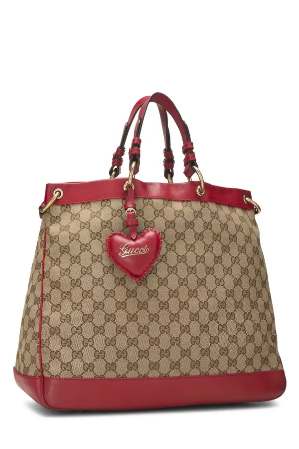 Gucci Original Gg Valentine Tote - Beige