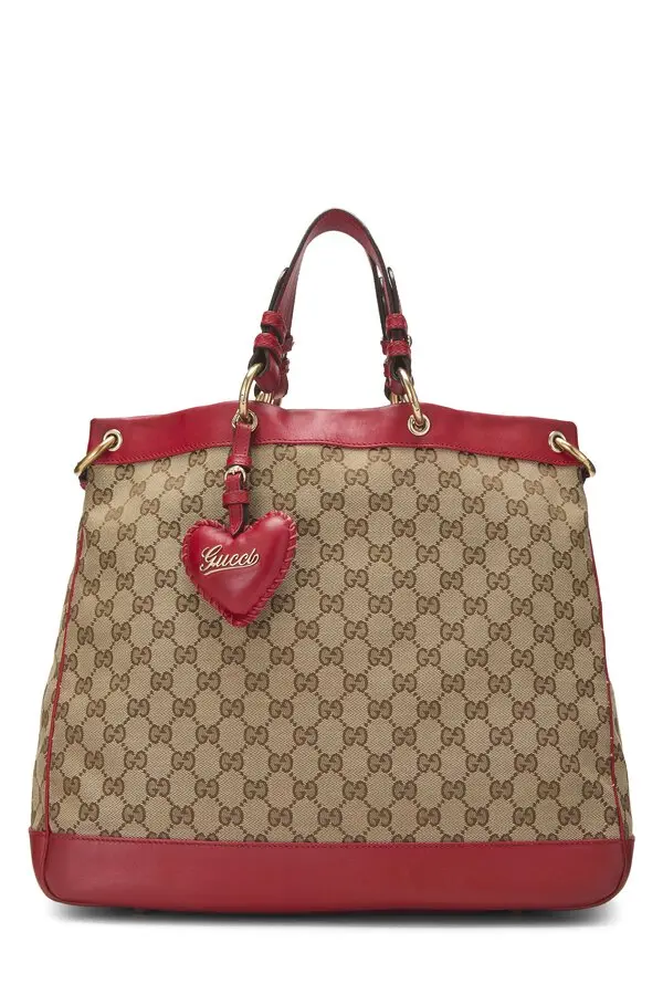 Gucci Original Gg Valentine Tote - Red