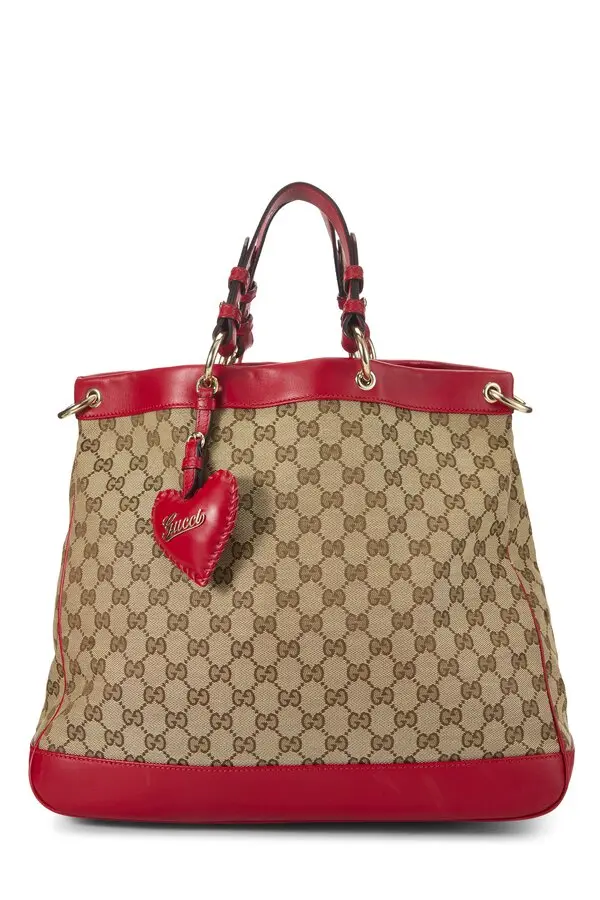 Gucci Original Gg Valentine Tote - Red