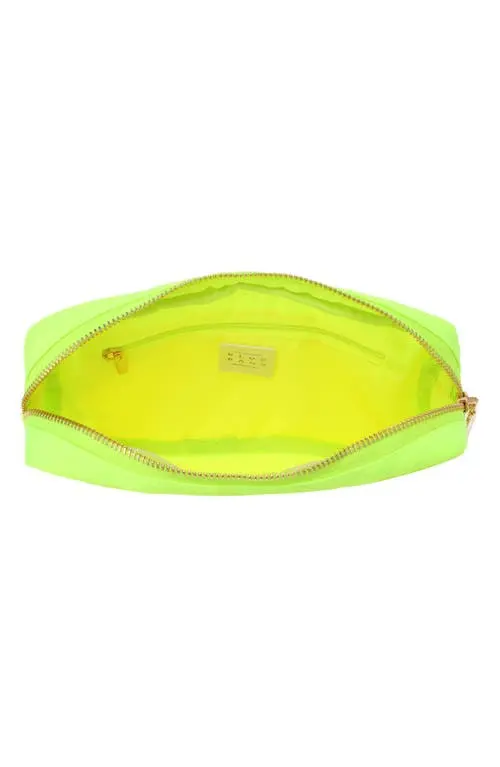 BLOC BAGS Embroidered Cosmetics Bag - Neon Yellow