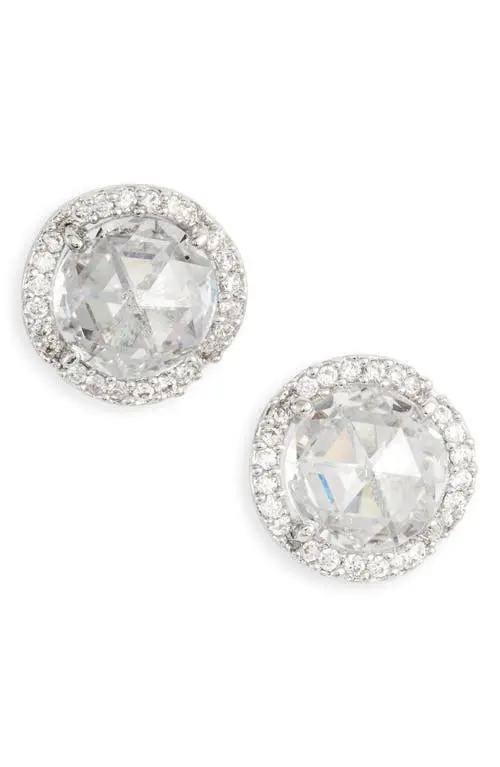 Kate Spade New York That Sparkle Large Pavé Stud Earrings - Clear/silver
