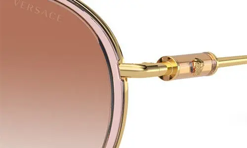 Versace 60mm Gradient Pilot Sunglasses - Pink Grad  display picture 1