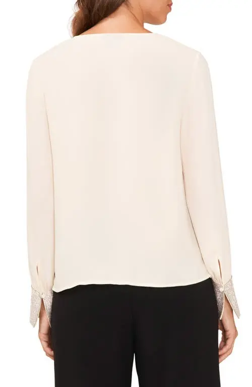 Halogen Rhinestone V-neck Top