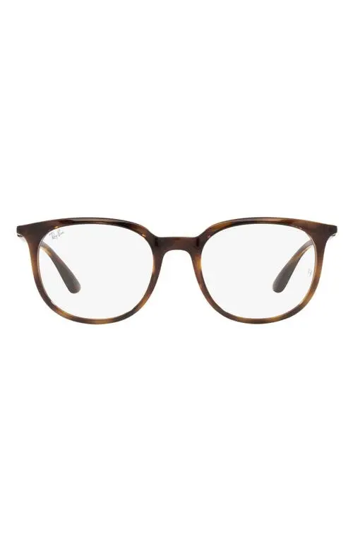 Ray-ban Square Frame Optical Glasses - Havana