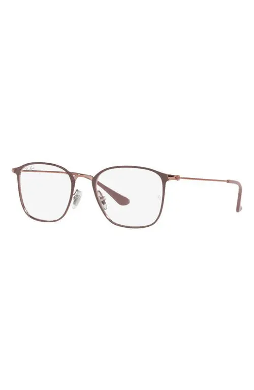 Ray-ban 51mm Square Eyeglasses - Copper