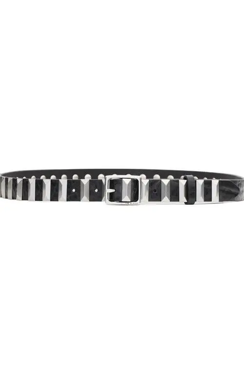 Rag & Bone Baby Boyfriend Stud Leather Belt - Black