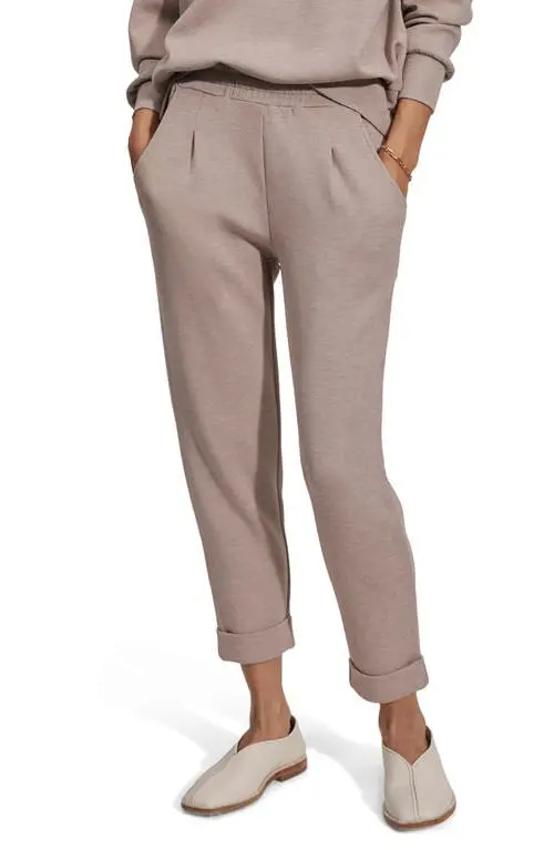 Varley Rolled Cuff Knit Pants - Taupe Marl