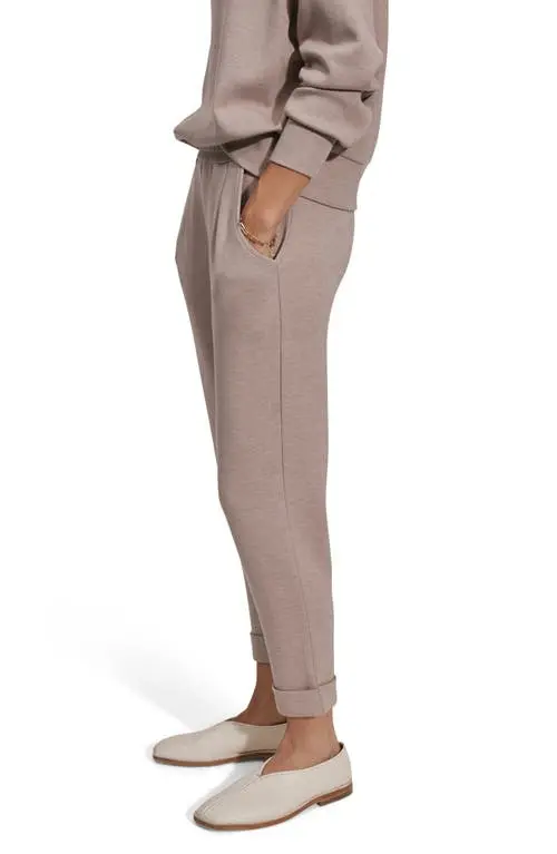 Varley Rolled Cuff Knit Pants - Taupe Marl