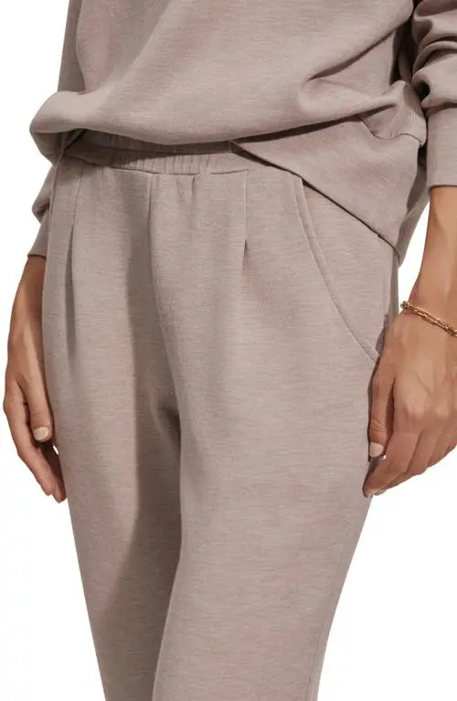 Varley Rolled Cuff Knit Pants - Taupe Marl