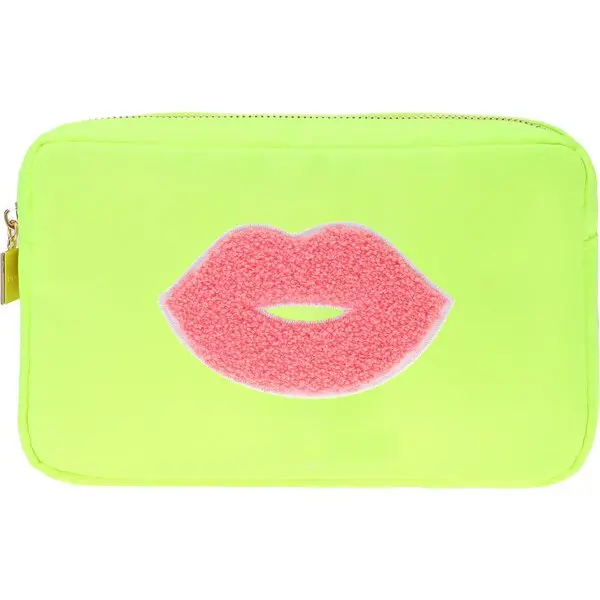 BLOC BAGS Medium Kiss Cosmetic Bag - Neon Yellow