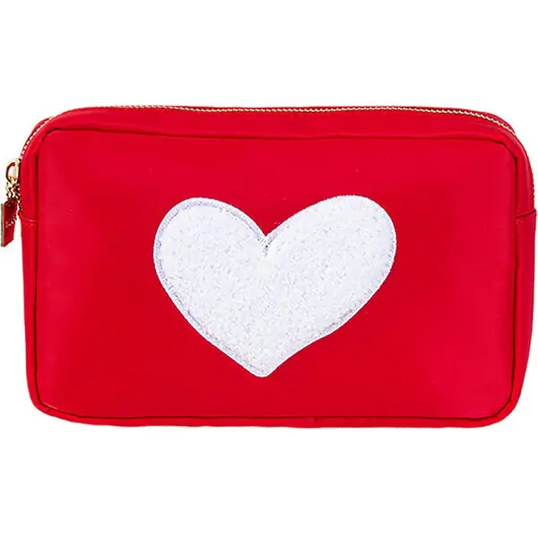 BLOC BAGS Medium Heart Cosmetic Bag - Red