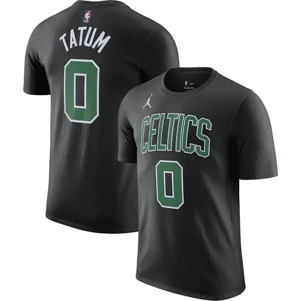 JORDAN BRAND Jayson Tatum Boston Celtics 2022/23 Statement Edition Name & Number T-shirt - Black