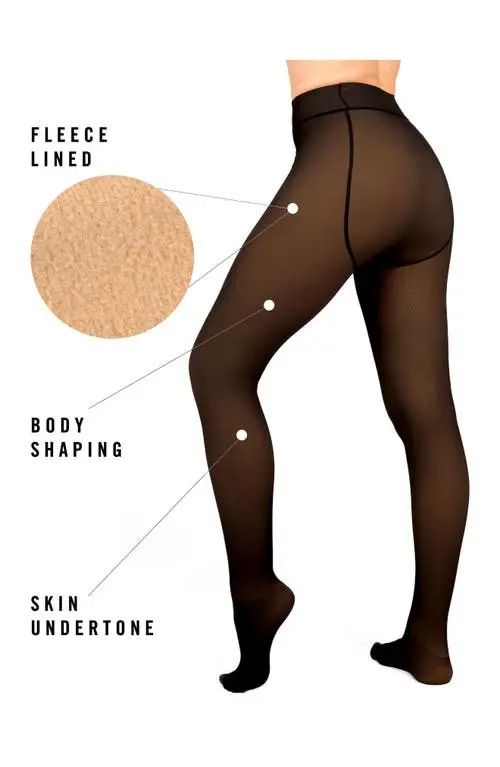 Hue Faux Sheer Fleece Lined Tights