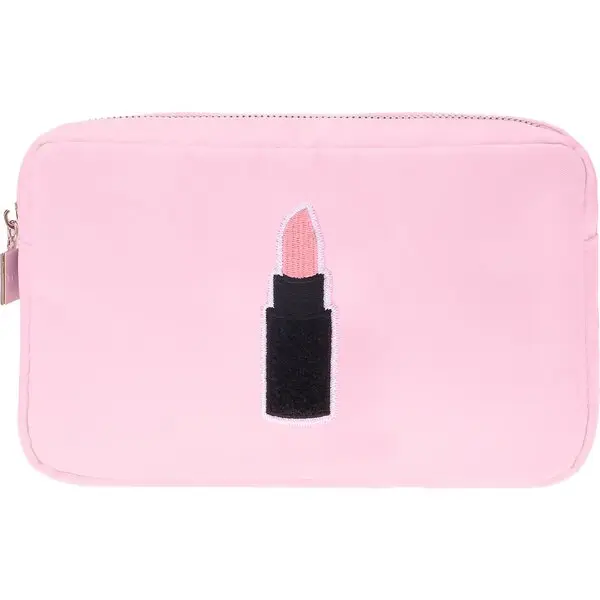 BLOC BAGS Medium Lipstick Cosmetic Bag - Baby Pink