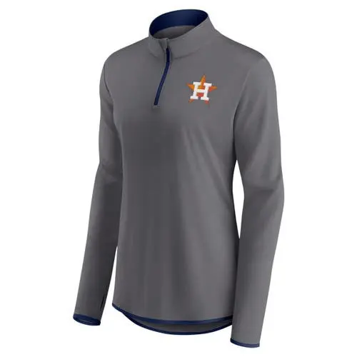 Profile Houston Astros Quarter-zip Jacket With Printed Graphics