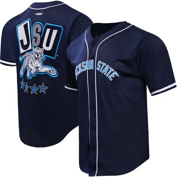 PRO STANDARD Jackson State Tigers Homecoming Mesh Button-down Shirt