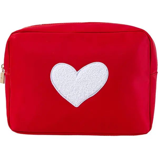BLOC BAGS Xl Heart Cosmetics Bag - Red