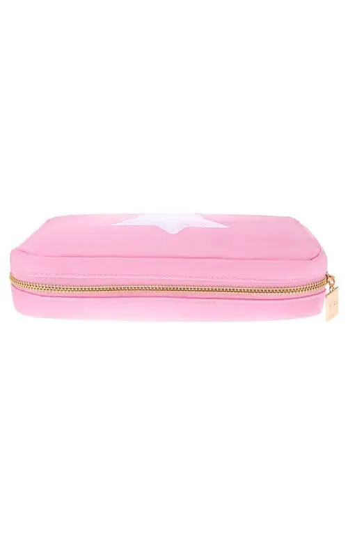 BLOC BAGS Star Appliqué Cosmetics Bag - Baby Pink