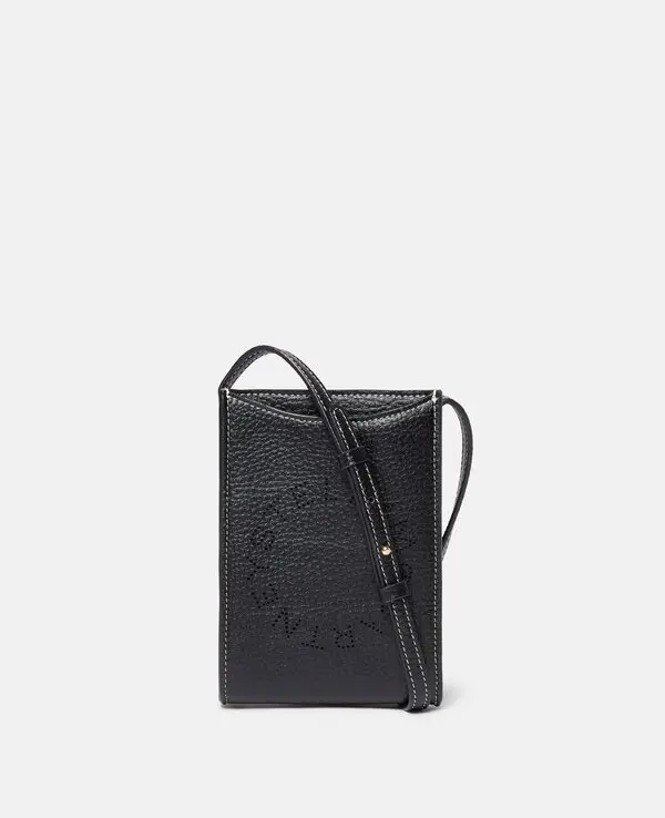 Stella McCartney Logo Grainy Alter Mat Crossbody Phone Pouch