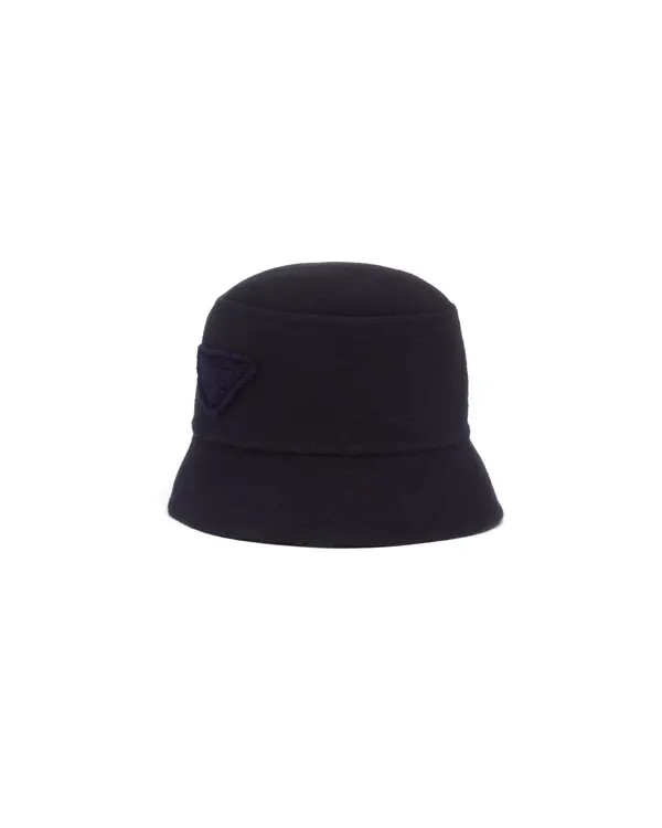 Prada Velour Cloth Bucket Hat - Blue