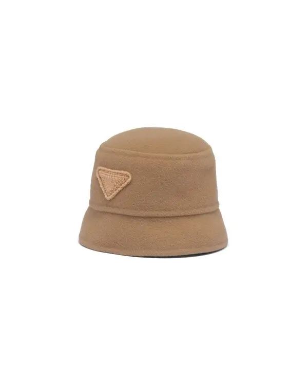 Prada Velour Bucket Hat - Brown
