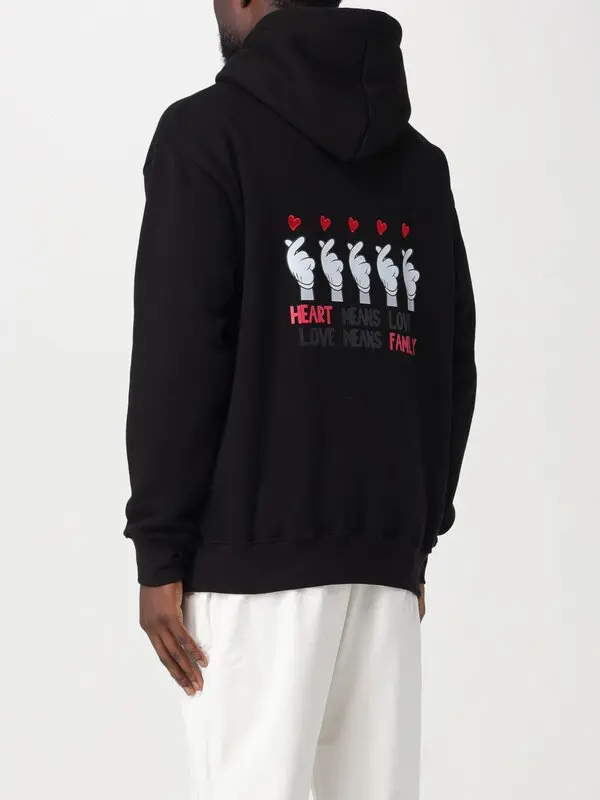 FAMILY FIRST Embroidered Bunny Graphic Hoodie